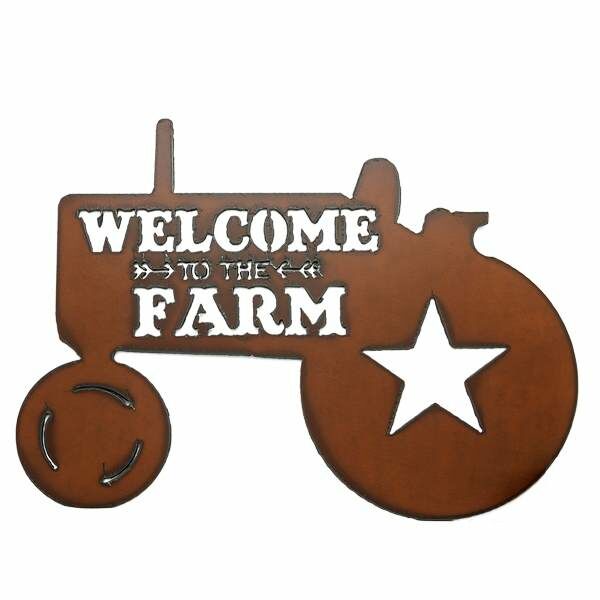 Rustic Ironwerks Welcome to the Farm Tractor Sign - Home Decor | Rustic ...