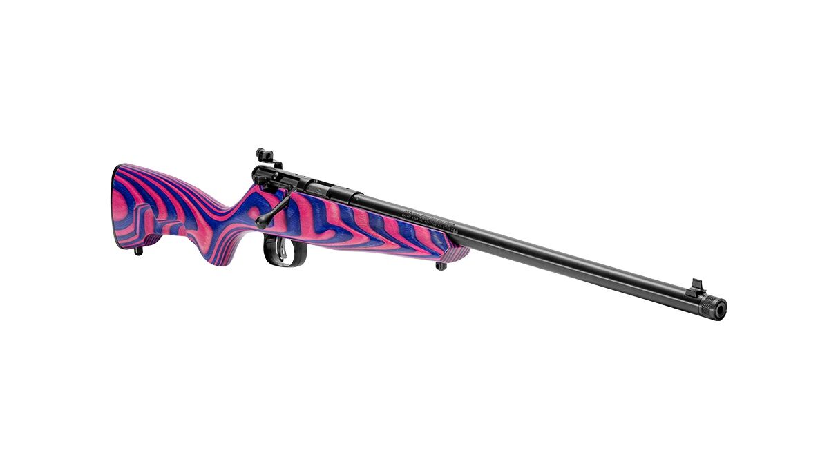Savage Arms Pink/Purple Rascal Minimalist 22 LR Rimfire Rifle, 1-Rd